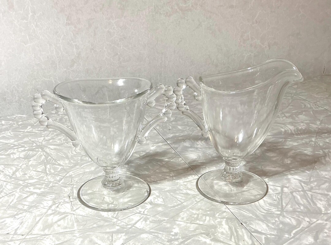Imperial Glass Candlewick Sugar and Creamer Bowl -MCM - Etsy