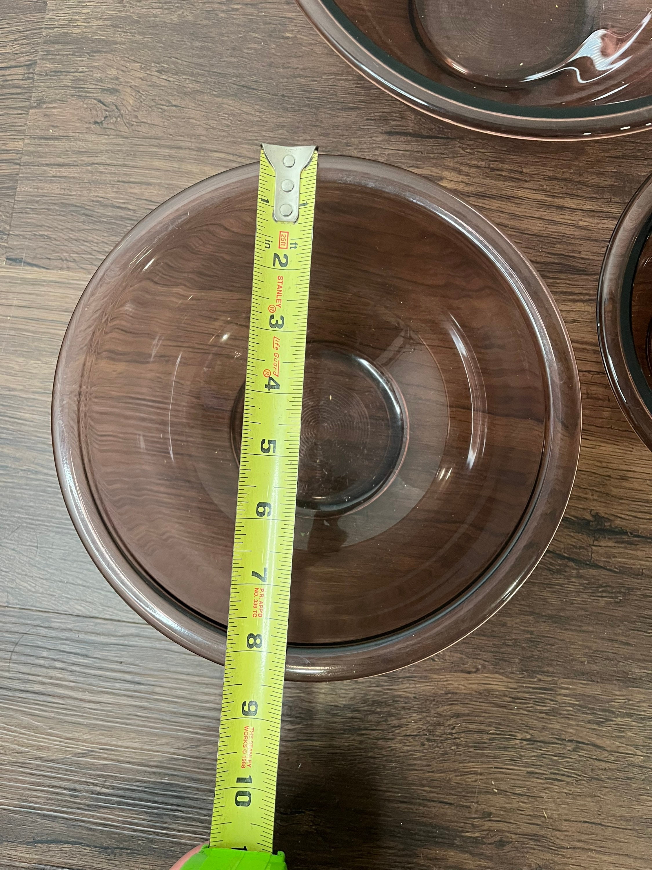 Cranberry Pyrex Bowl Set of 3 - Etsy