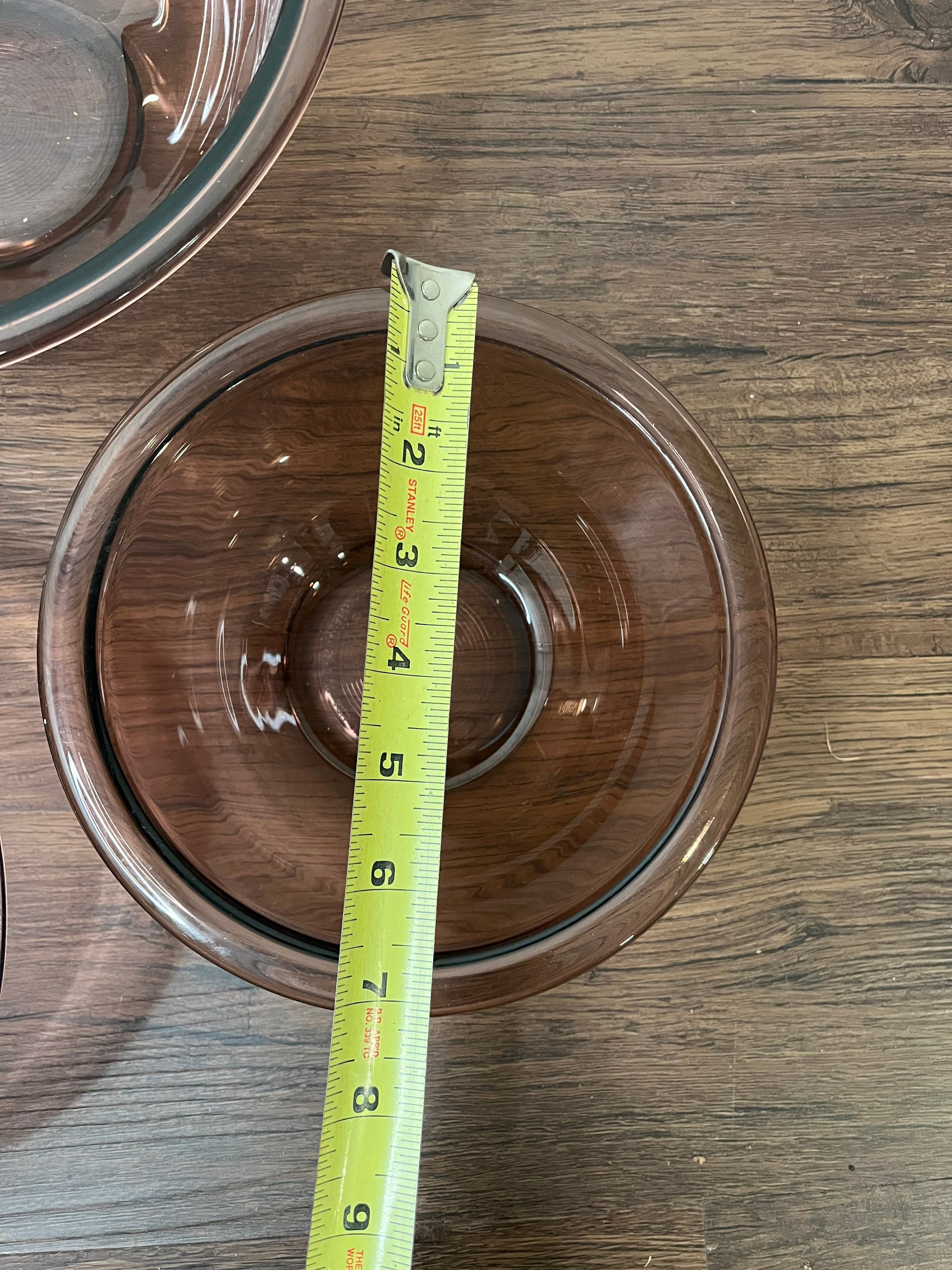 Cranberry Pyrex Bowl Set of 3 - Etsy