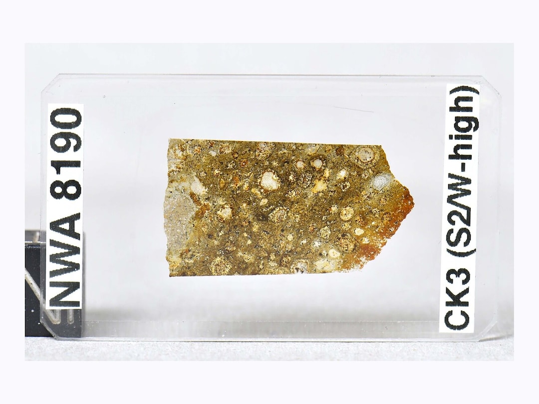 Thin Section of Meteorite NWA 8190 Carbonaceous Chondrite CK3 NWA 029 ...