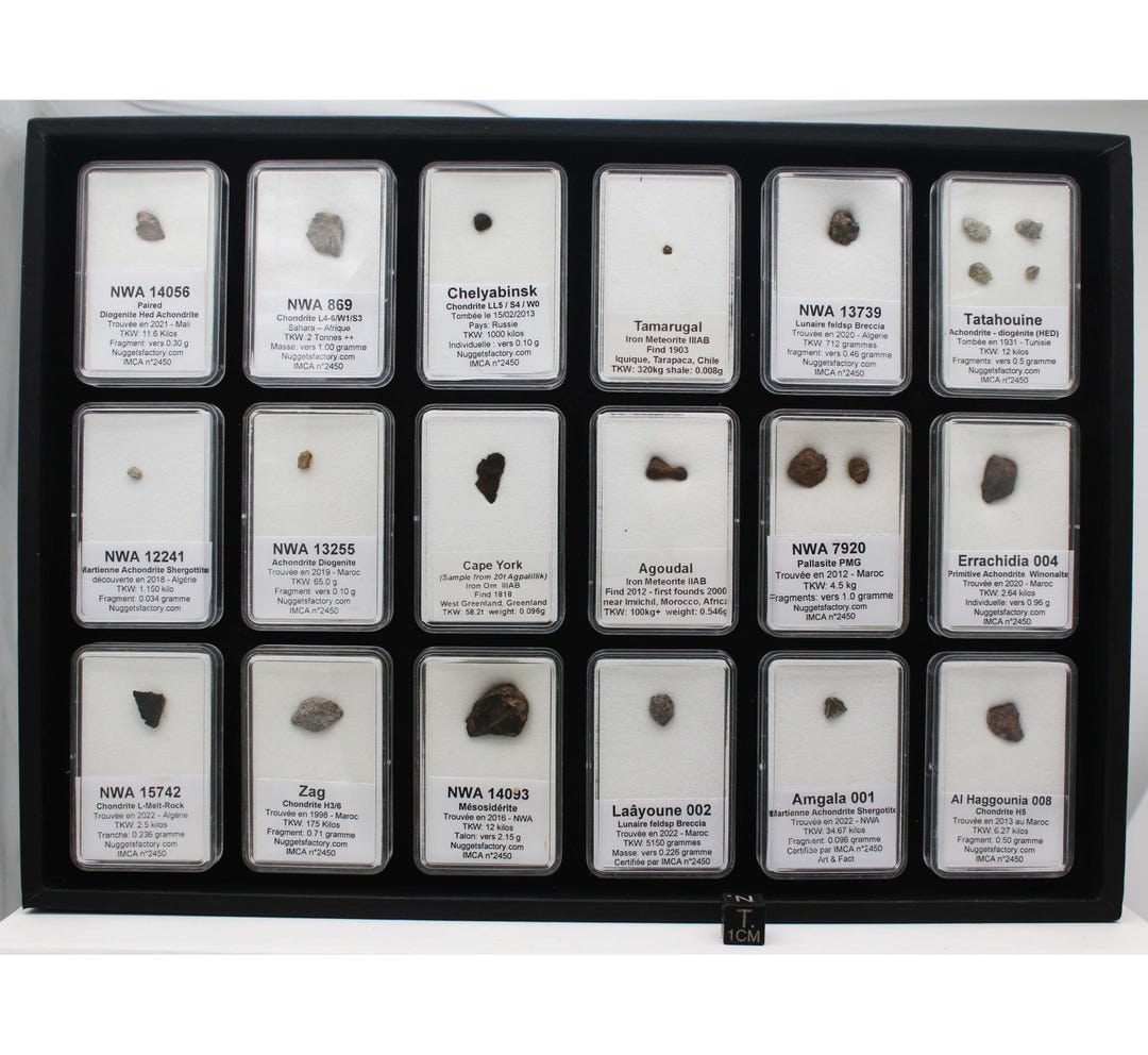 Collection of 18 Meteorites in Boxes With a Tray (005**) - Etsy