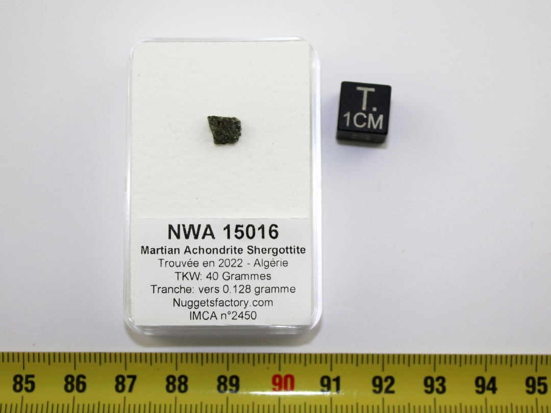 Meteorite Slice NWA 15016 in a Box Martian Achondrite - Etsy