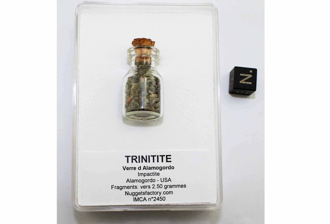 1 Vial With Trinitite Fragments in a Box - Alamogordo Glass (USA - 2.50 ...
