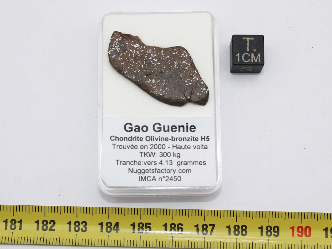Gao Guenie Meteorite Slice in a Box Chondrite upper Volta 4.13 Grams ...