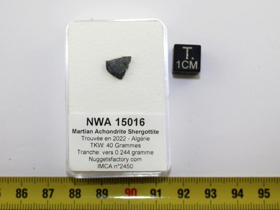 Slice of Martian Meteorite NWA 15016 in a Box Achondrite Shergottite ...
