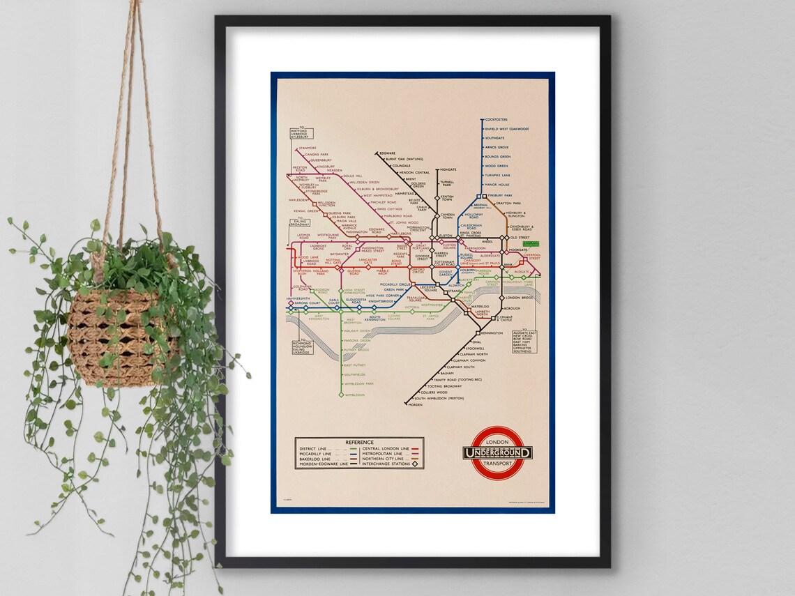 London Underground Map Giclée Art Print A3/ A2/ A1 Sizes - Etsy