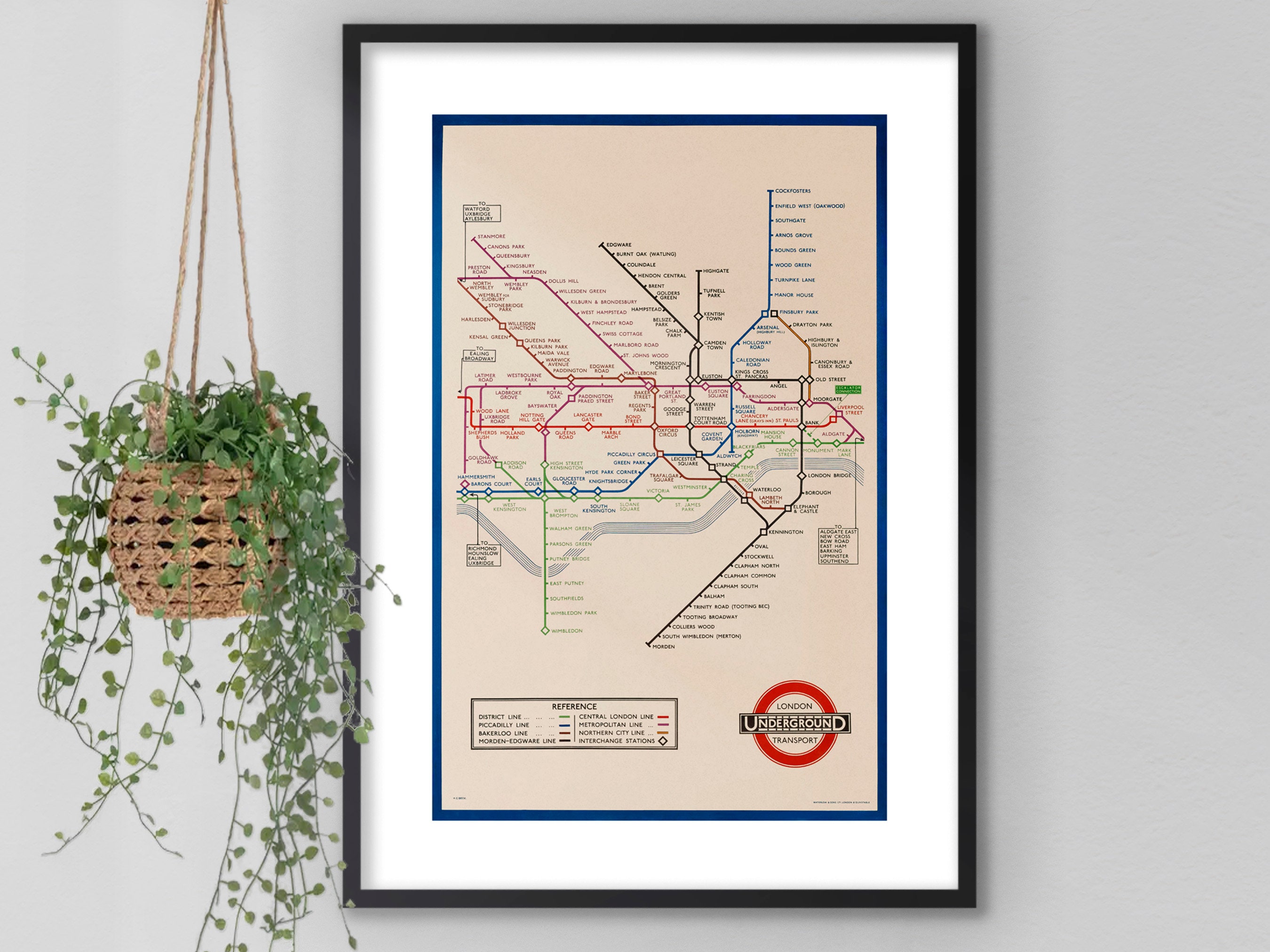 London Underground Map Giclée Art Print A3/ A2/ A1 Sizes - Etsy