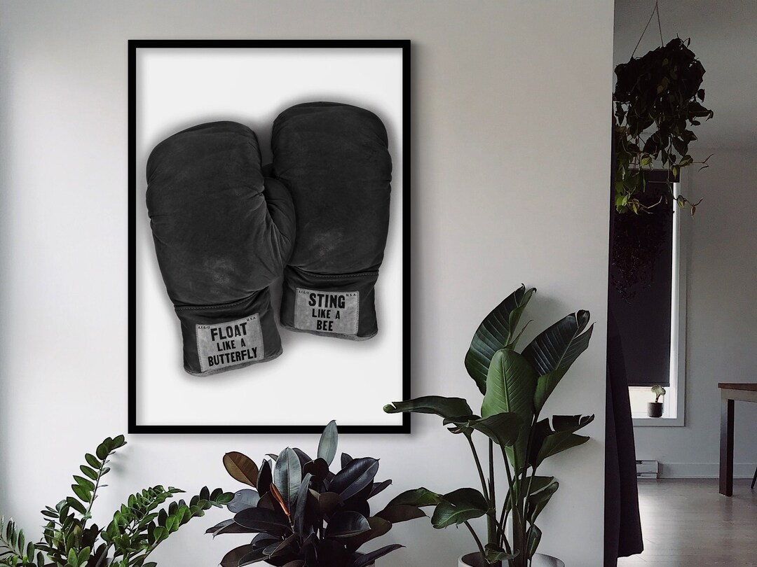Muhammad Ali Float Like A Butterfly Black & White Giclée Art Print A4 ...