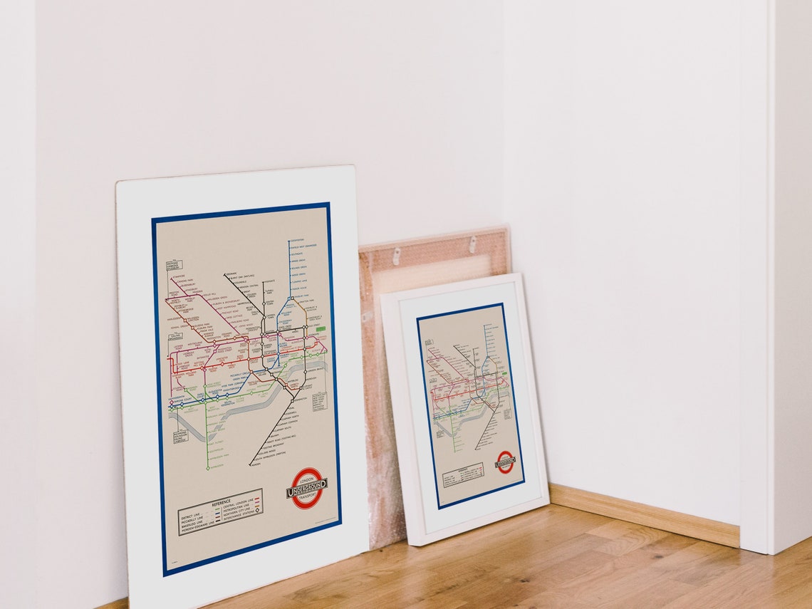 London Underground Map Giclée Art Print A3/ A2/ A1 Sizes - Etsy