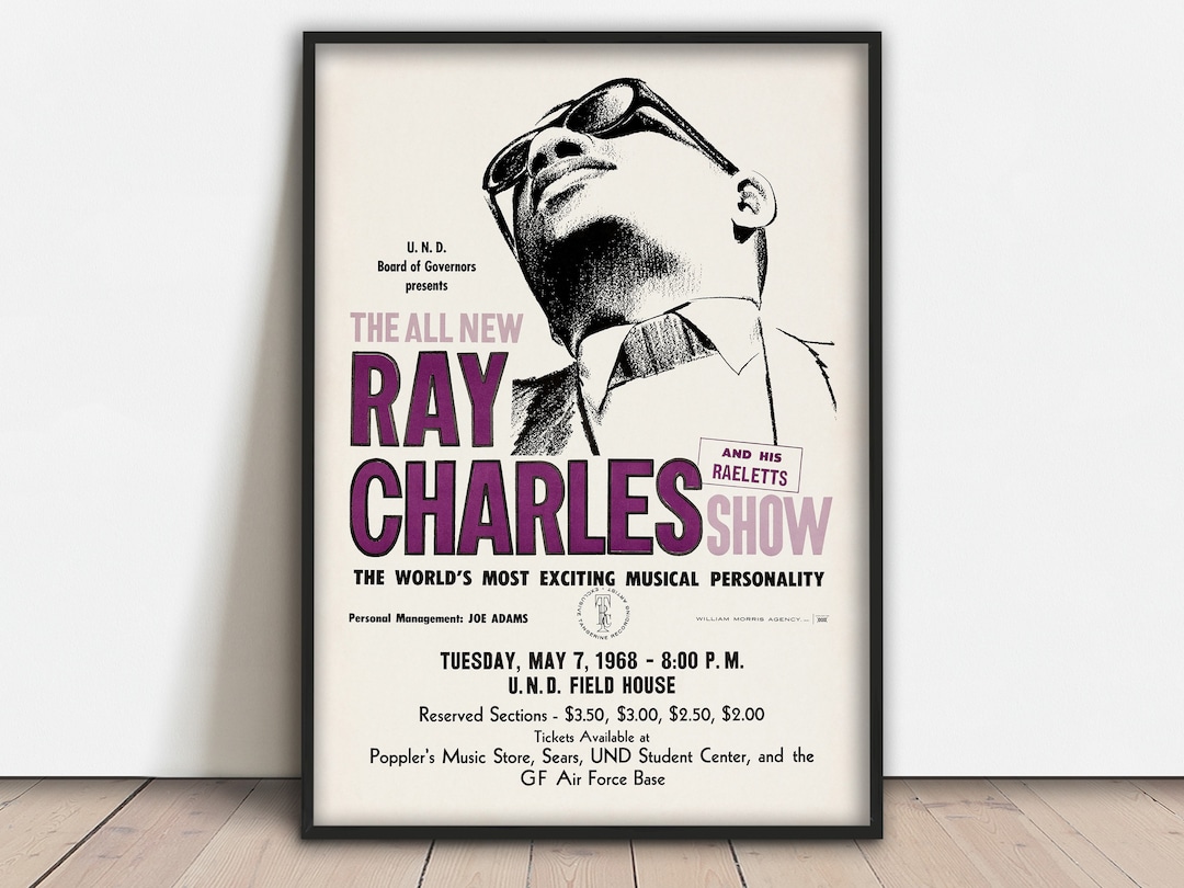 Ray Charles Show Tour Poster Giclée Art Print. A4/ A3/ A2/ A1 Sizes - Etsy