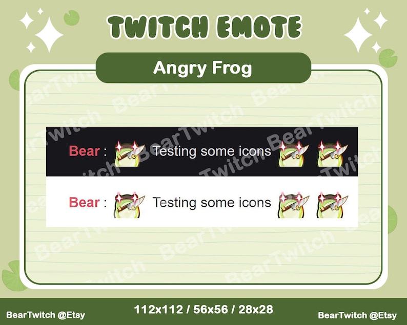 Angry Frog Emote: Twitch, Youtube, Discord Chat Icon (digital Download ...
