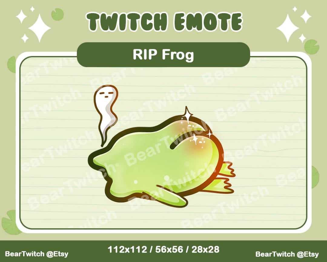 Cute RIP Frog Emote for Twitch, Youtube, Discord / RIP Frog Emoji ...