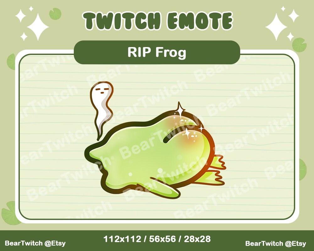 Cute RIP Frog Emote for Twitch, Youtube, Discord / RIP Frog Emoji ...