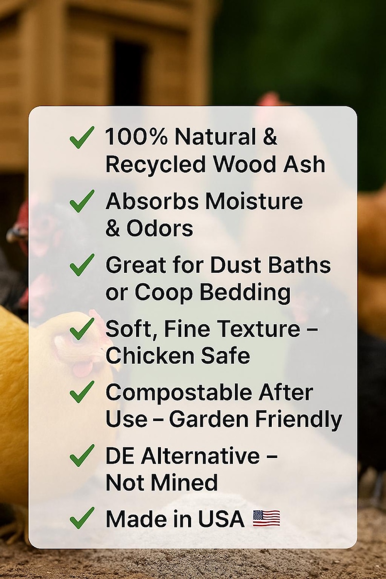 2lb+ Ultra Soft Wood Ash for Chickens – Natural Dust Bath, Coop Odor ...