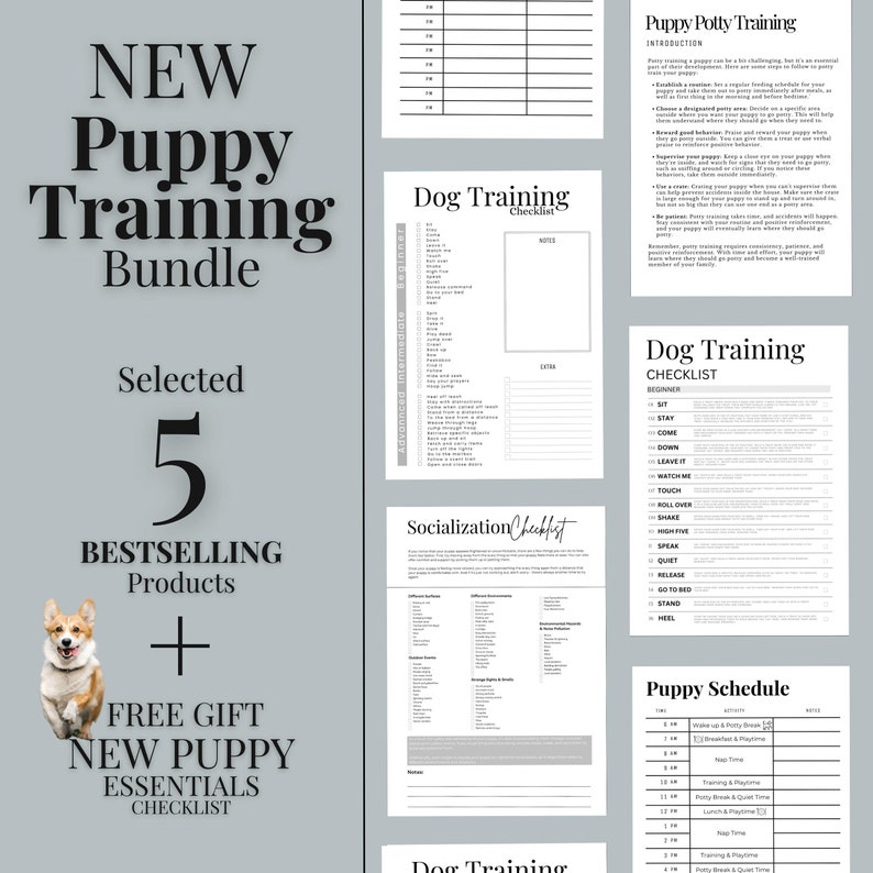 Dog Training Dog Checklist Dog Tracker Dog Care Dog Organizer Dog ...