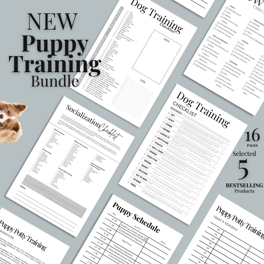 Dog Training Dog Checklist Dog Tracker Dog Care Dog Organizer Dog ...