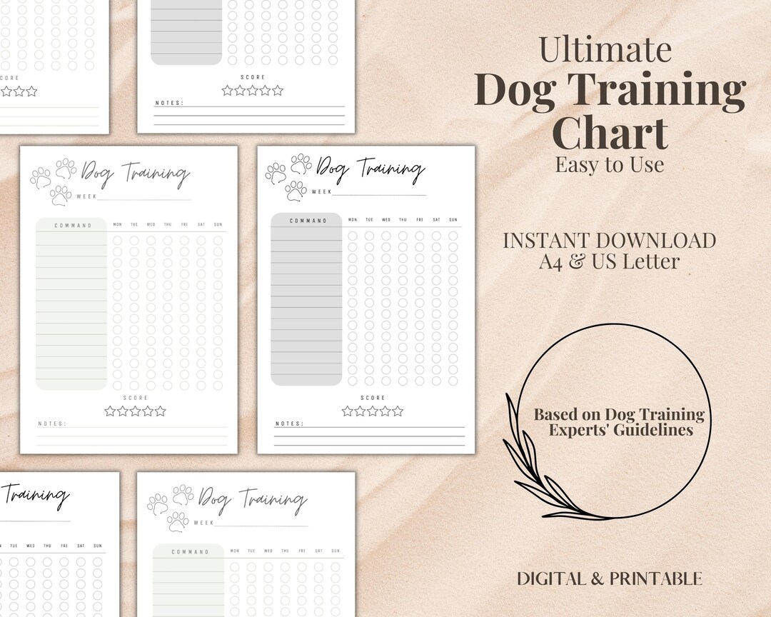 Dog Training Log Dog Training Planner Puppy Training Planner Puppy ...