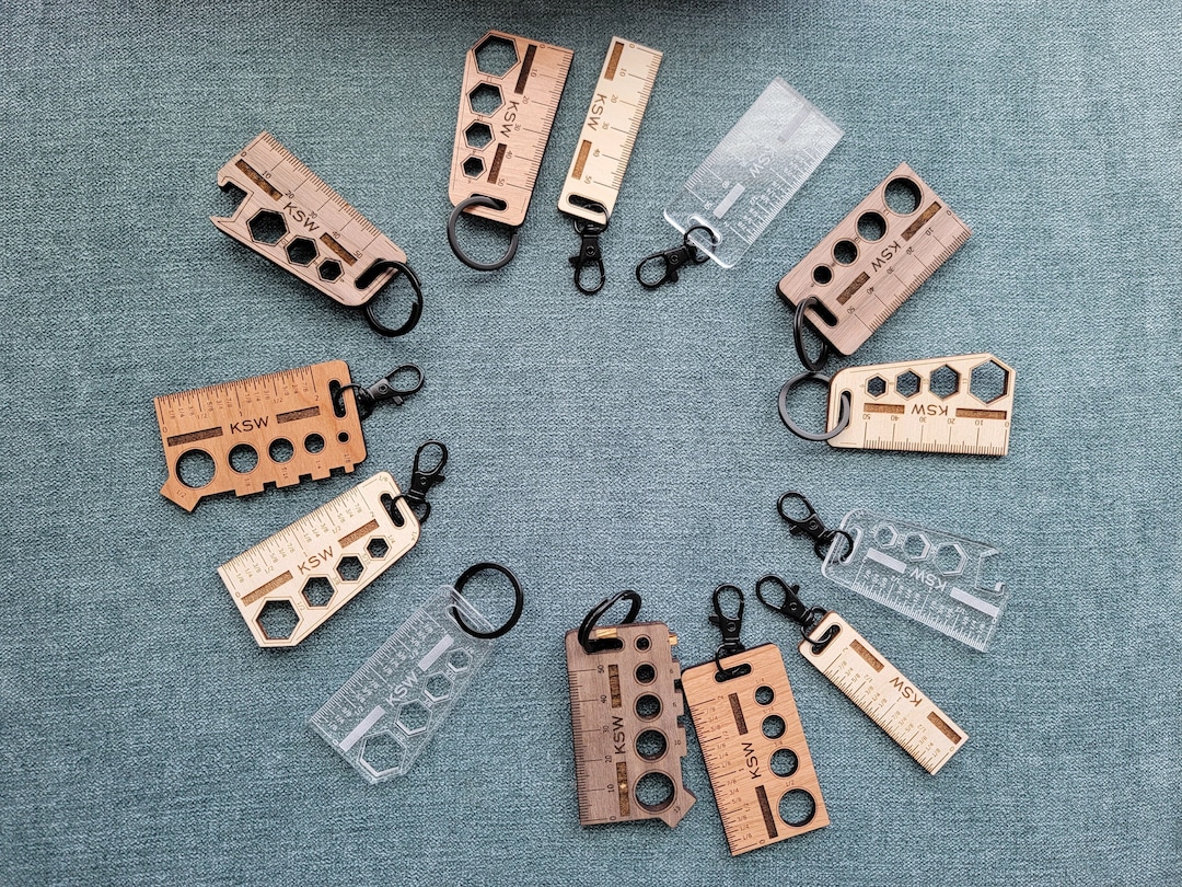 Keychain Ruler - SVG PDF AI File - Gifts for Groomsmen, Father's Day ...