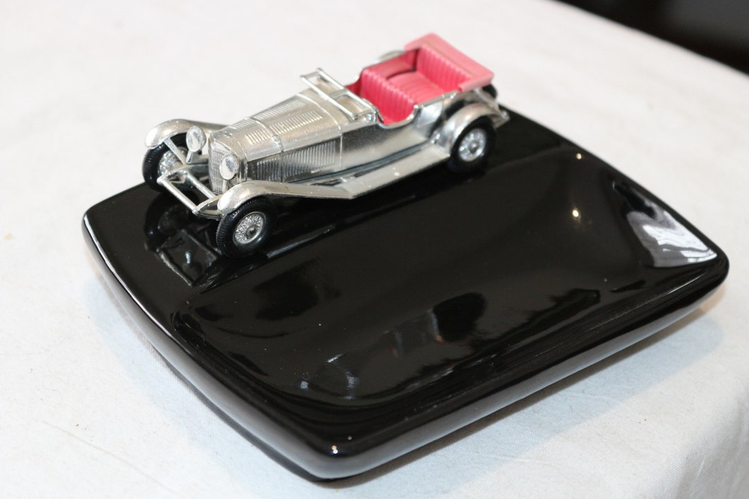 Vintage Ceramic Ash Tray Dish With Lesney Matchbox 1928 Mercedes Benz ...
