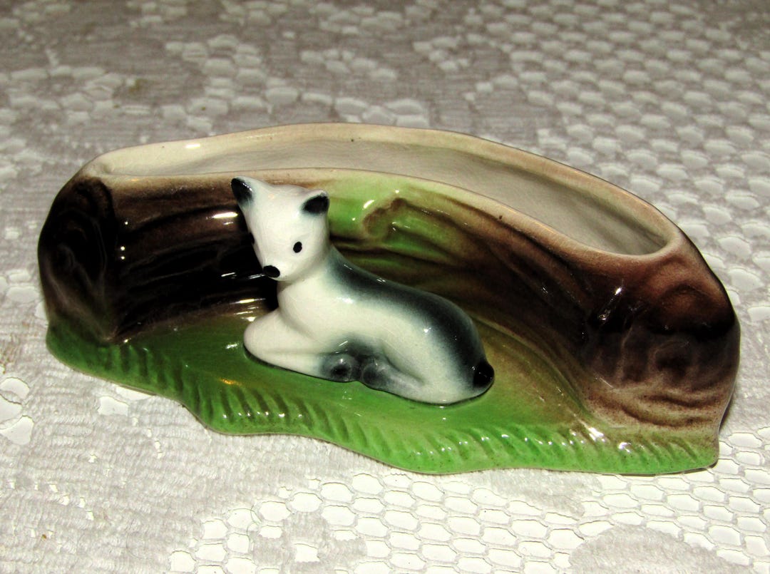Rare Vintage Withernsea Eastgate Pottery Fauna Vase Planter Cat Lamb ...