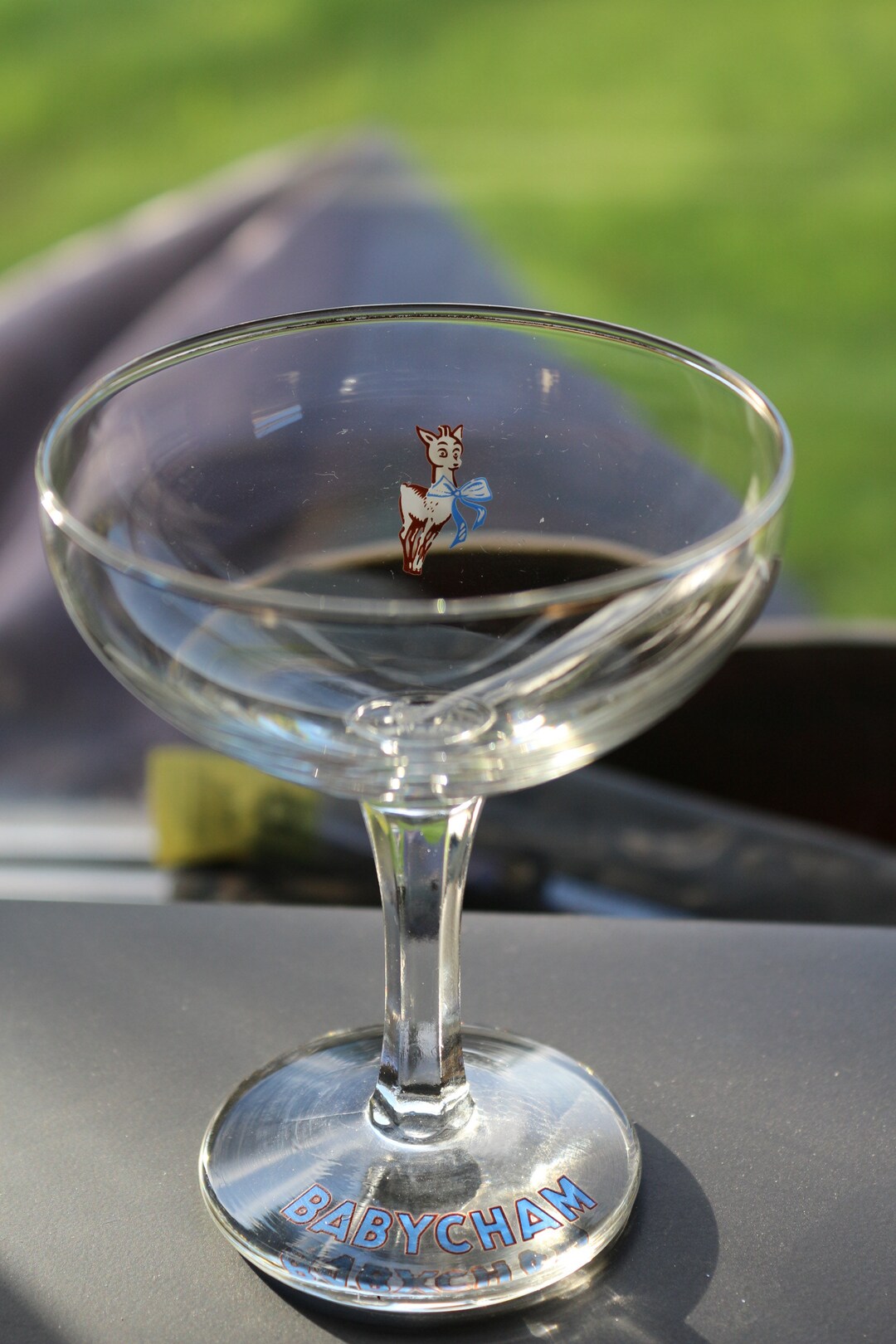 Vintage Babycham Glass White Fawn Deer Bar Cocktail Party Glasses ...