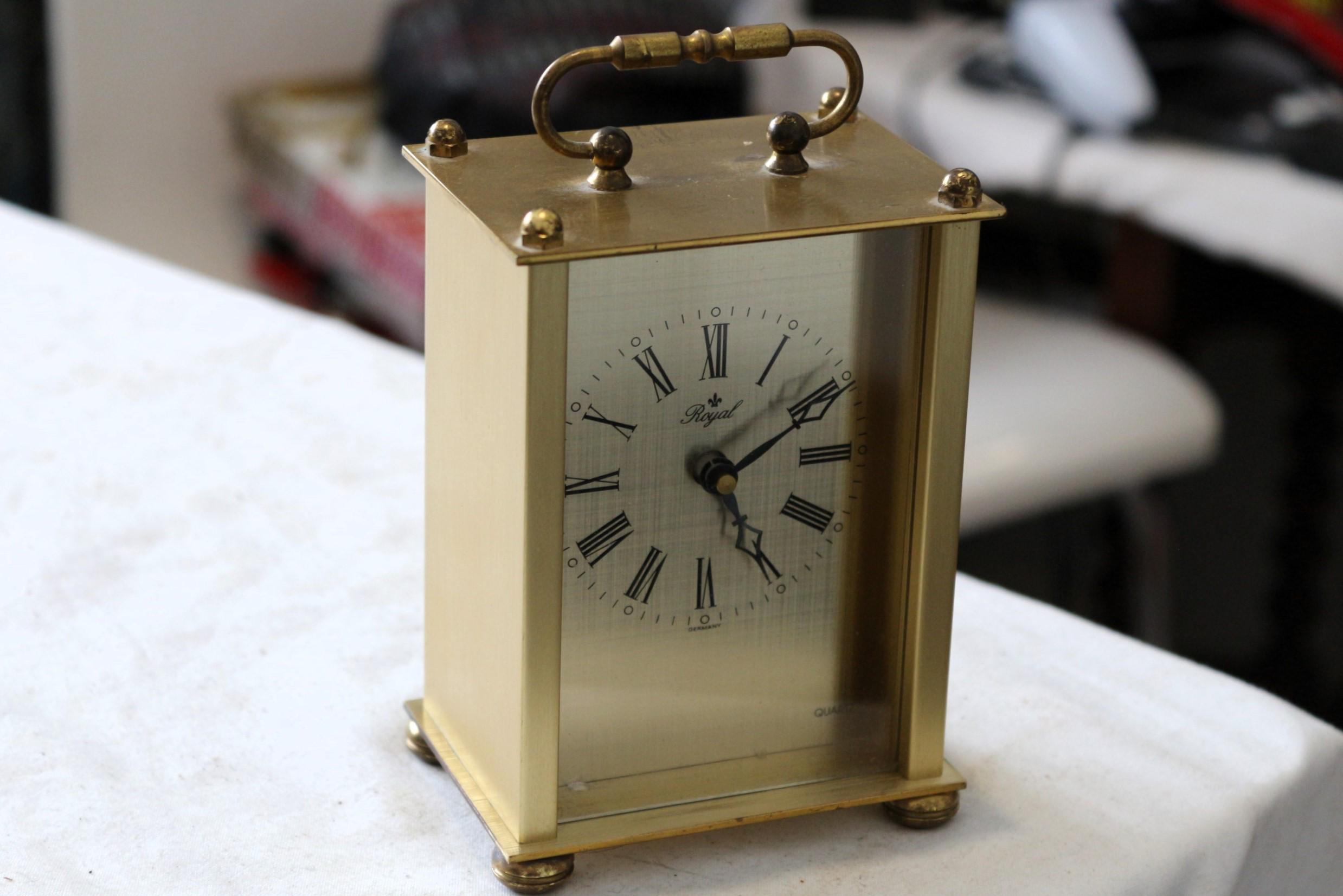 Vintage Royal Quartz Carriage Clock With Brass Body Germany Good ...