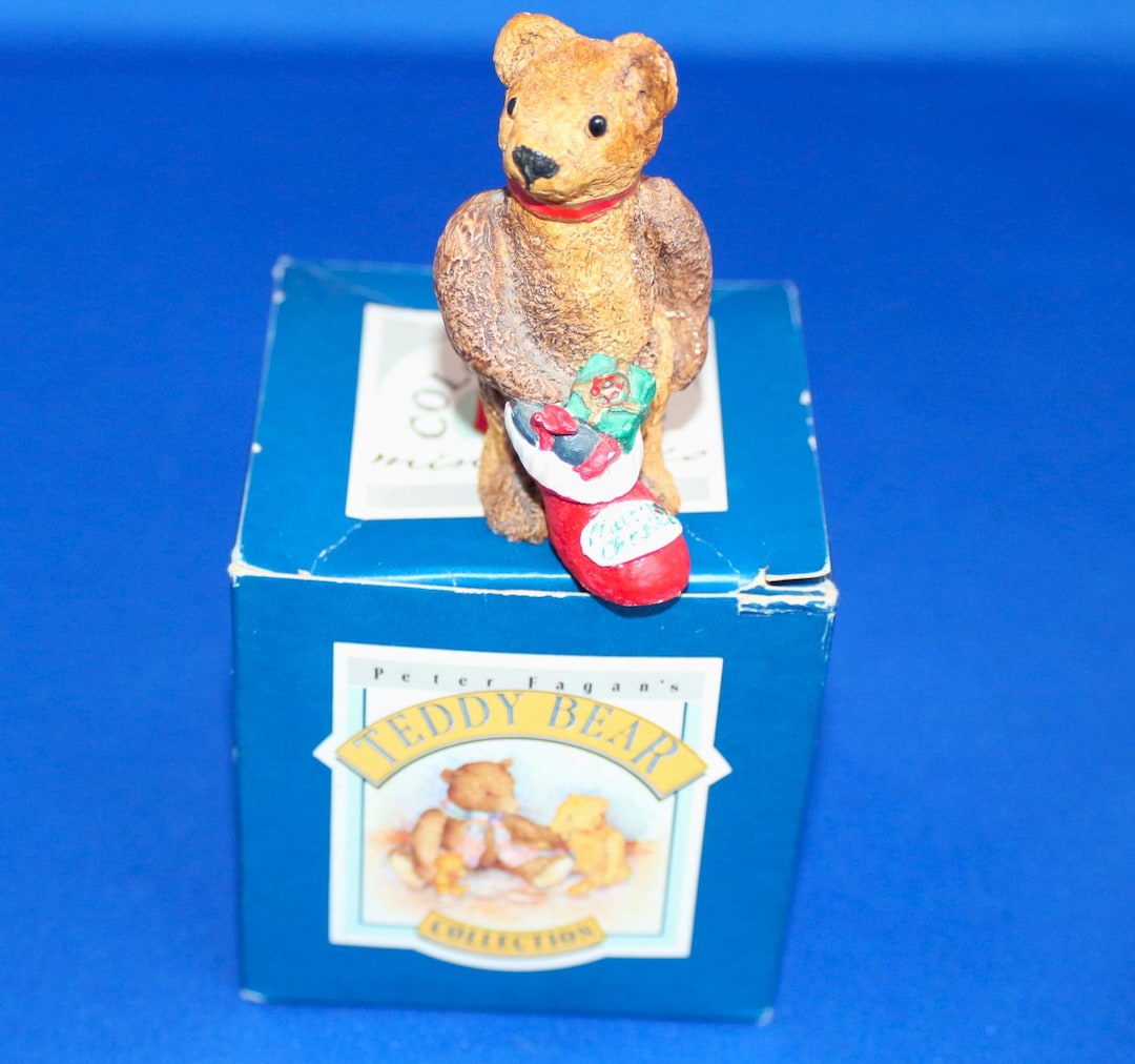 Vintage Peter Fagan Colour Box Hand Painted Ceramic Bear XTC418 Present ...