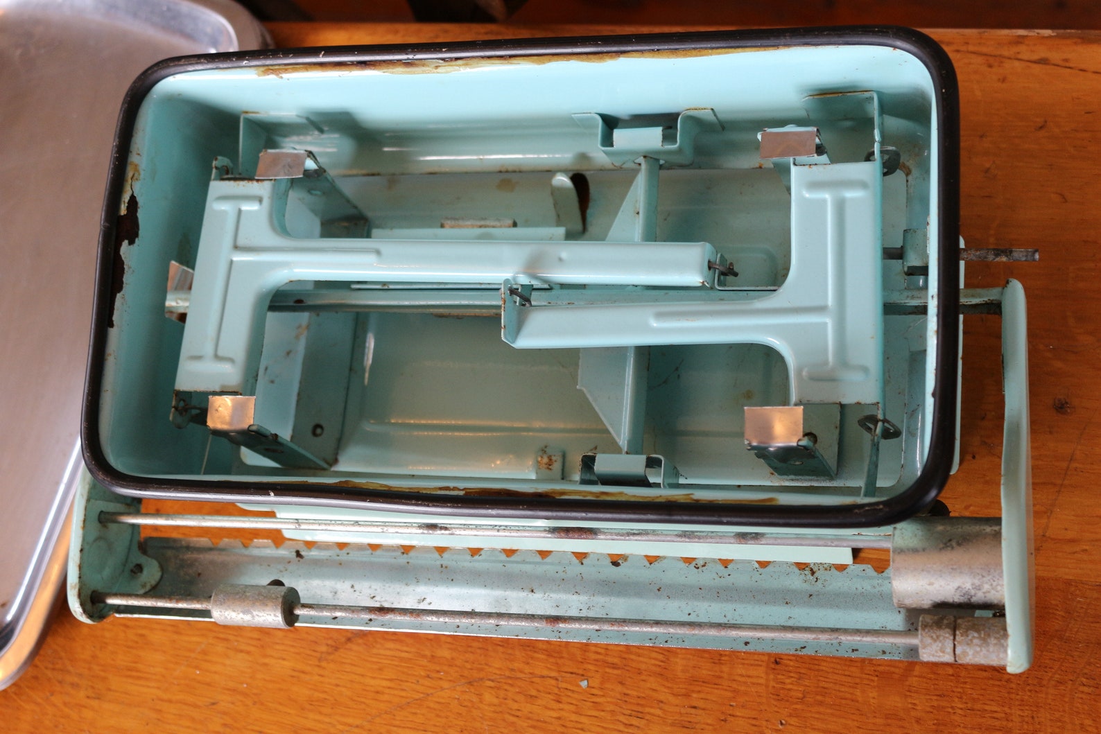 Vintage MASA Tara Beam Balance Blue Enamel Kitchen Weighing Scales With ...