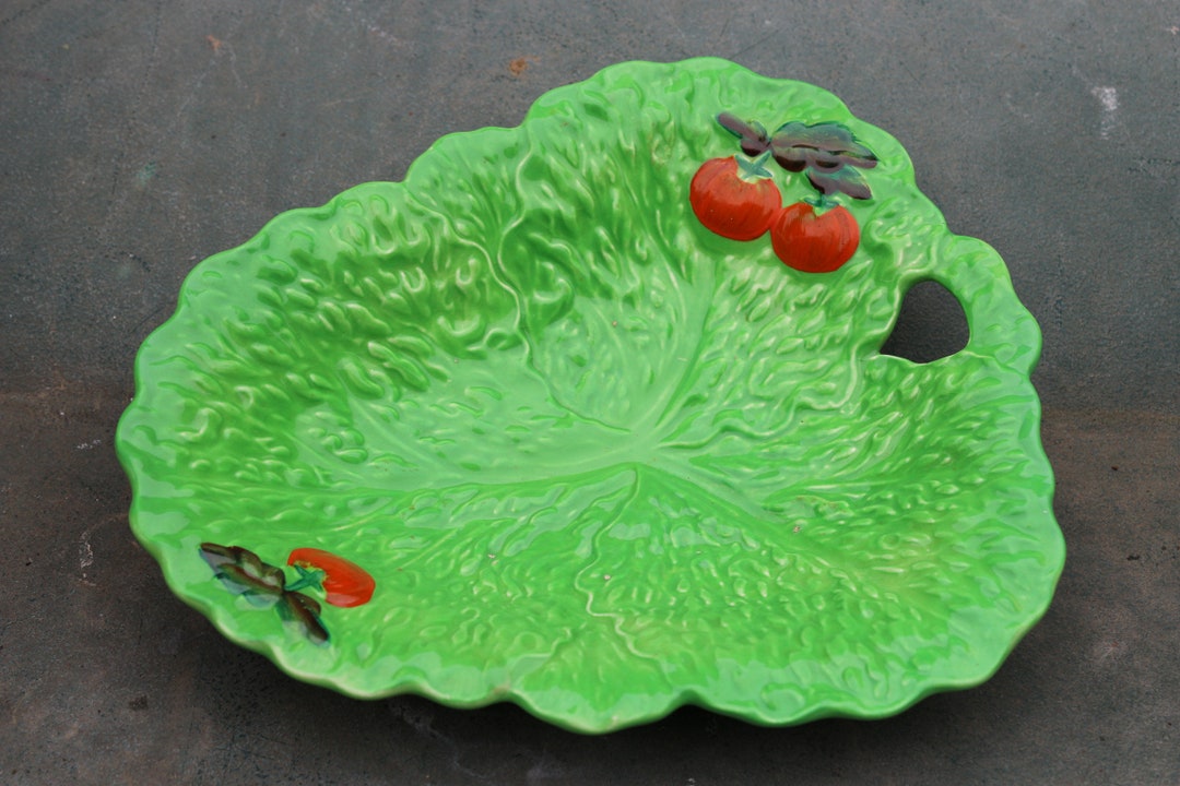 Vintage Beswick Ware Lettuce Leaf & Tomato 9 Inch Serving Bowl Dish No ...