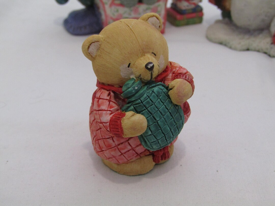 Andrew Brownsword Teddy Bear & Hot Water Bottle - 6.2cm Tall - Etsy