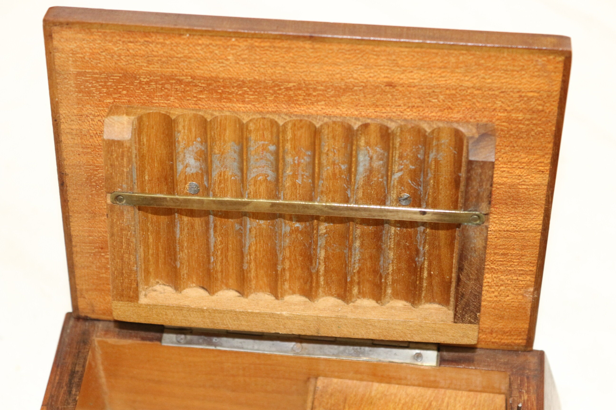 Vintage Wooden Musical Cigarette Box Reuge Music Inlaid Wood 16 X 10.5 ...