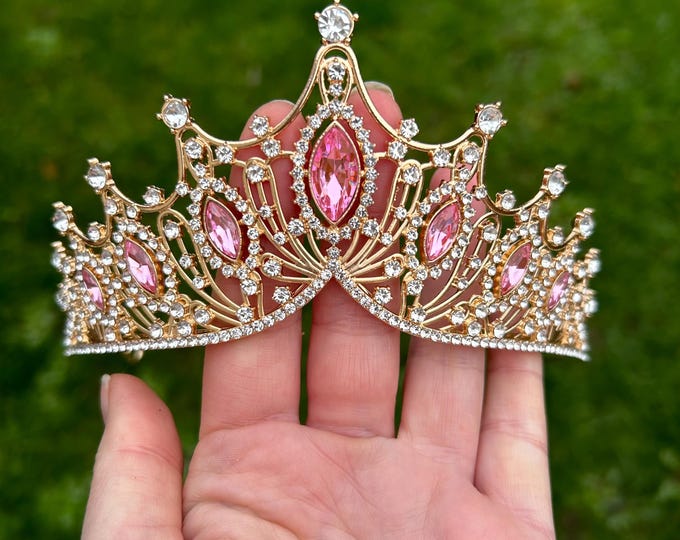 Pink Gold Bridal Tiara Crystal - Weddings - Bridal Accessories ...