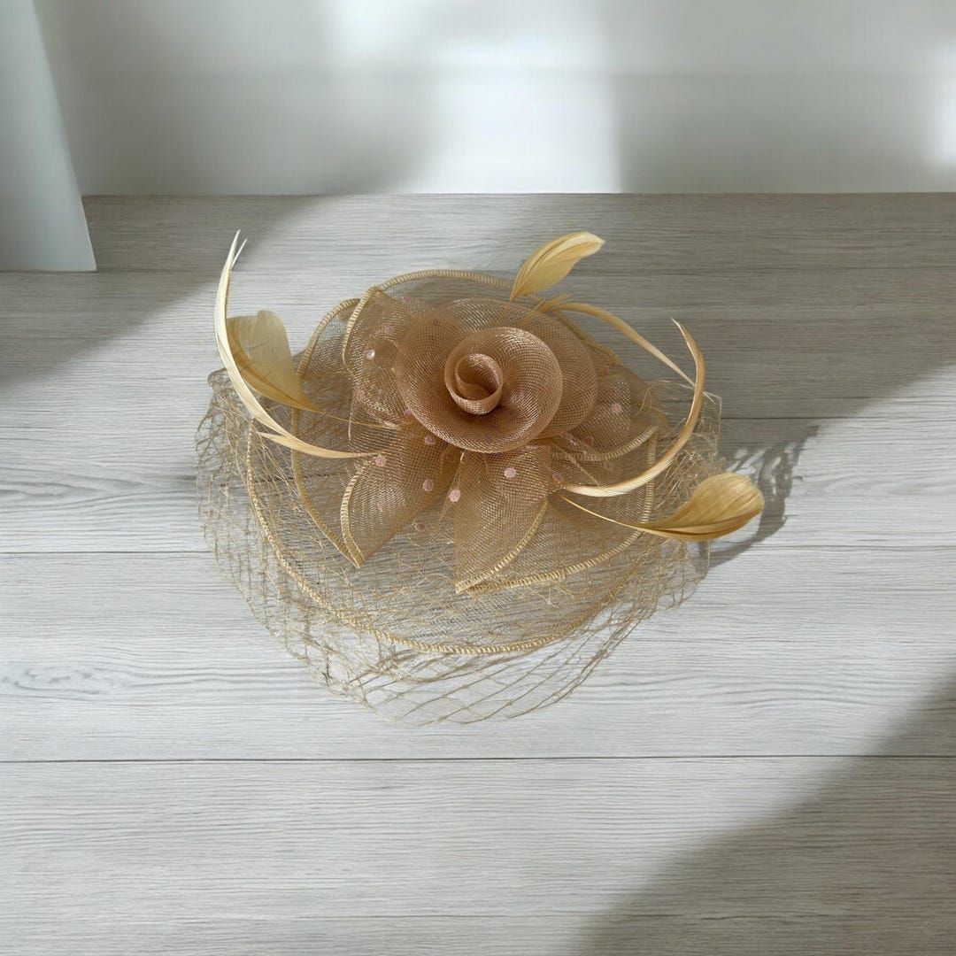 Gold Wedding Fascinator Women's Fascinators Weddings Bridalwear ...