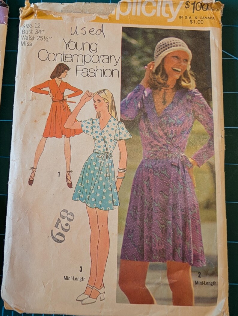 2 Simplicity 6946 and 9813 Vintage Sewing Patterns Size 12 Shorts Skirt ...