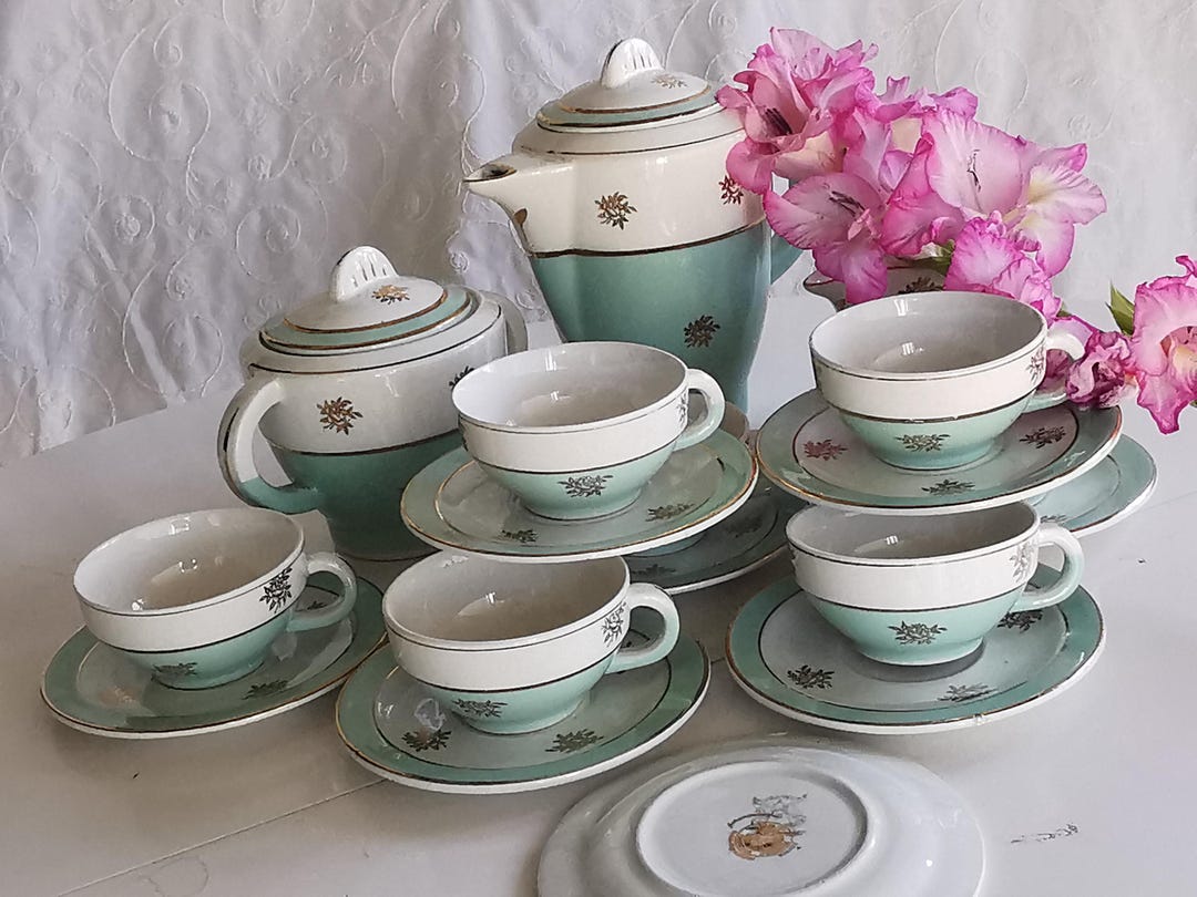 Vintage French Coffee Set for 7 - Moulin Des Loups Casablanca - Semi ...