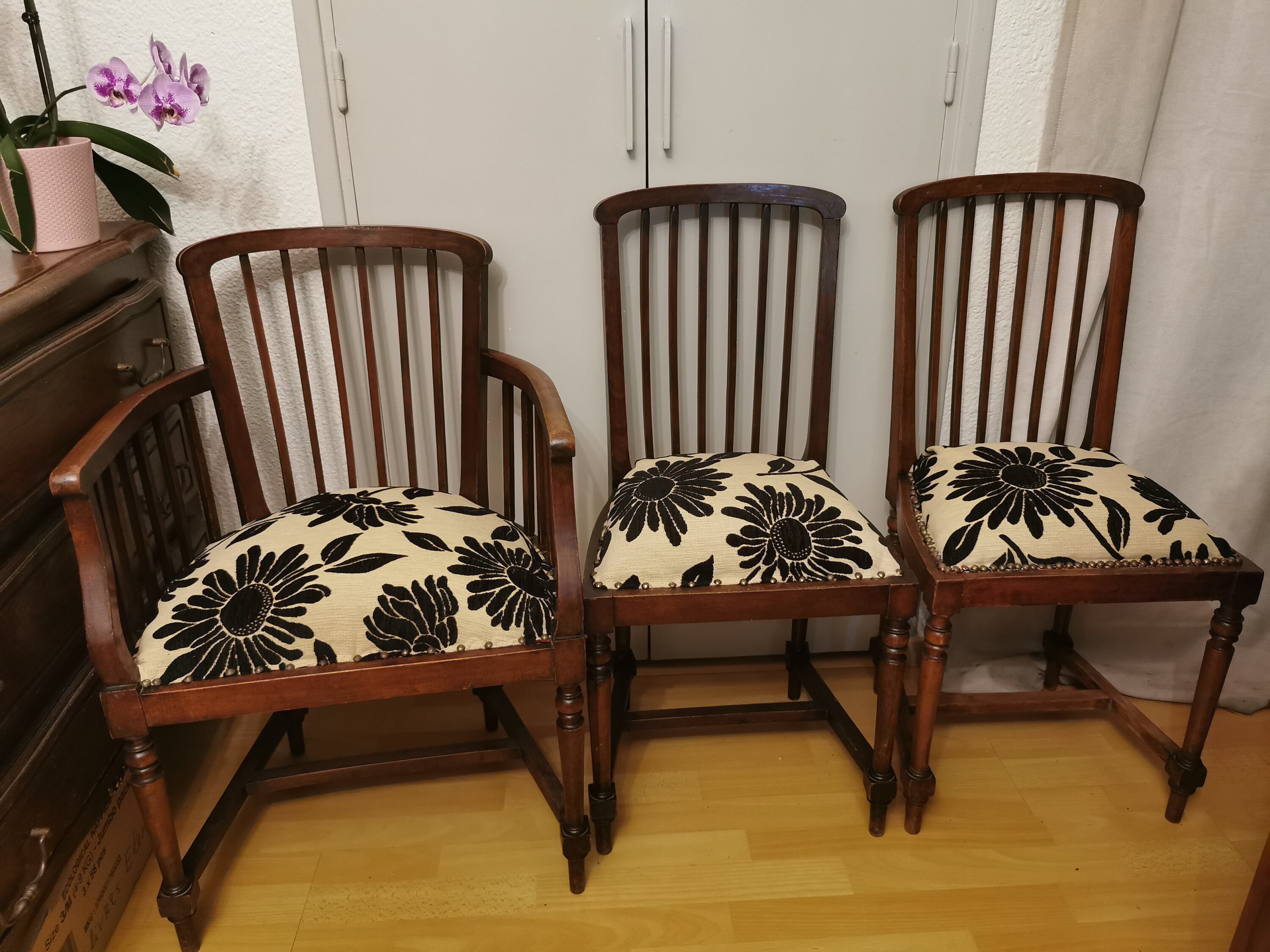 2 Chairs and a Vintage 80s Armchair Redesigned France - Etsy
