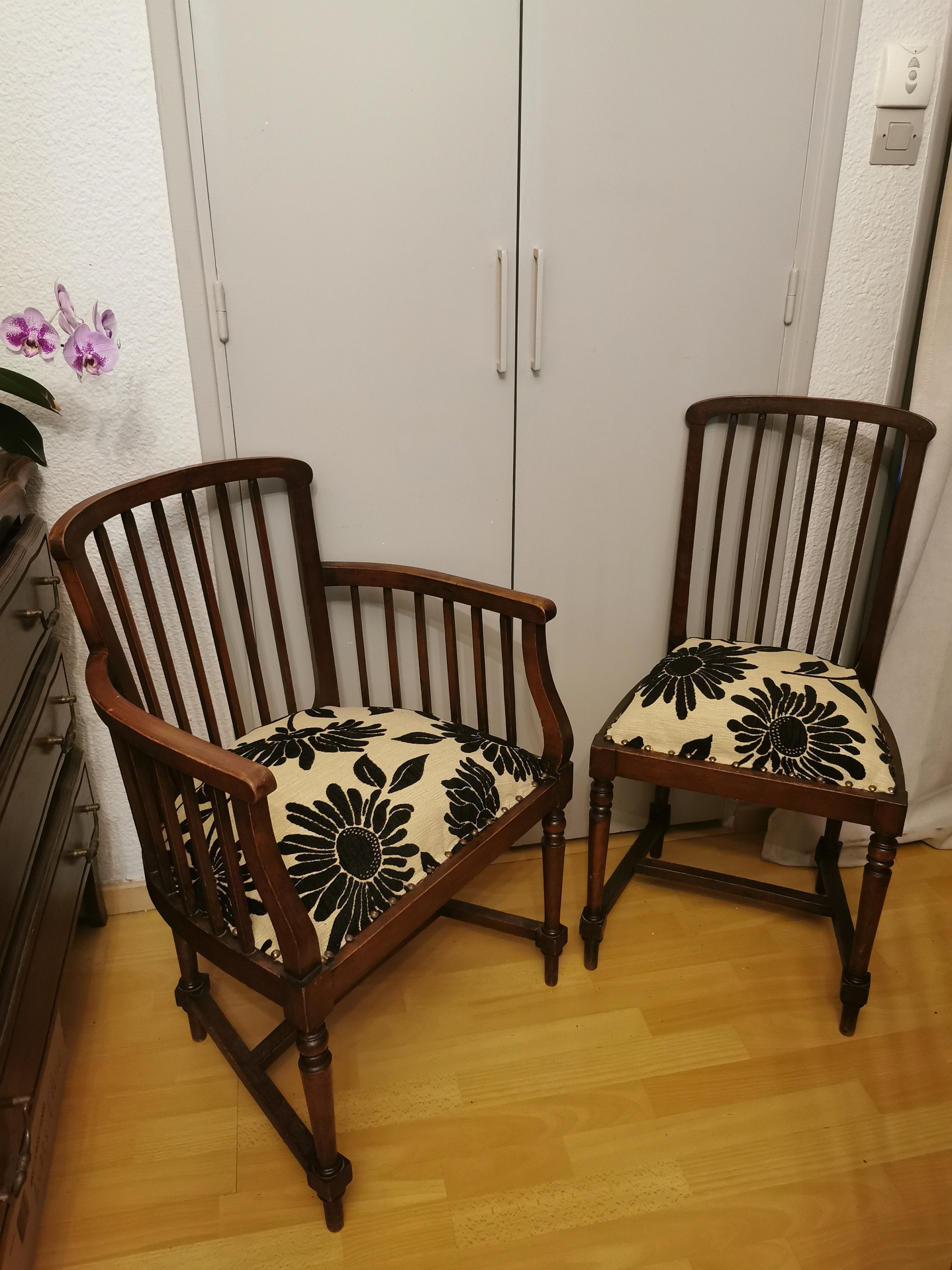 2 Chairs and a Vintage 80s Armchair Redesigned France - Etsy