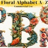 3D Floral Alphabet PNG, 26 Floral A - Z Letters Clipart, Floral Clip ...