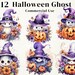 12 Halloween Ghost Clipart, Ghost Clipart, Pumpkin Clipart, Commercial ...