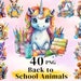 40 PNG Back to School Animals Clipart, Adorable School Animals PNG ...