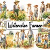 22 Watercolor Farm House Clipart PNG Rustic Country Barn , Farm Life ...
