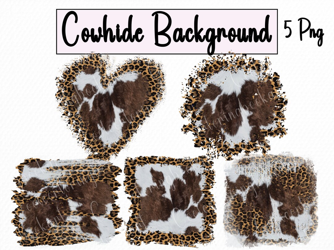 Cowhide Pattern Distressed Background Png Design Bundle, Cowhide Png ...