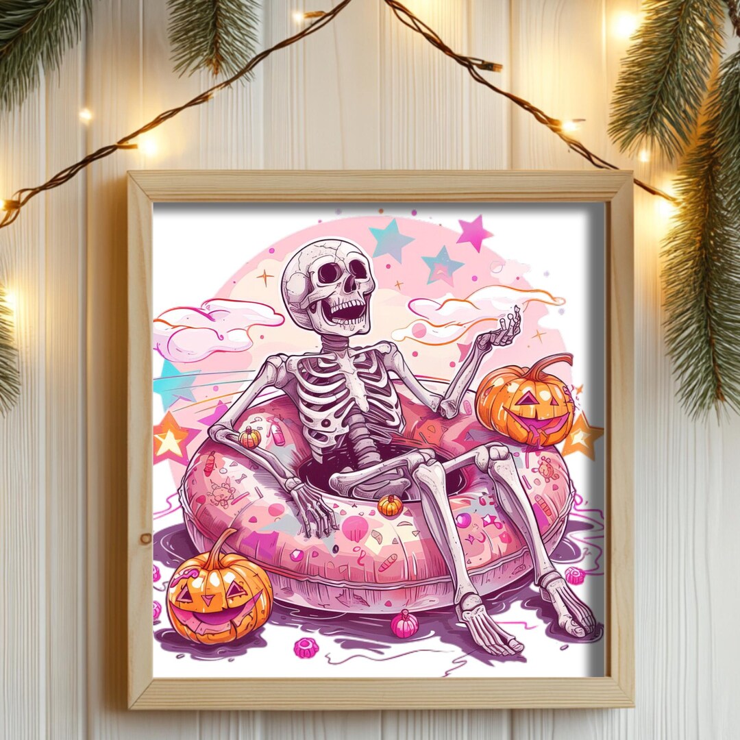 30 PNG Skeleton Donut Halloween Clipart, Donut PNG, Snarky Skeleton ...