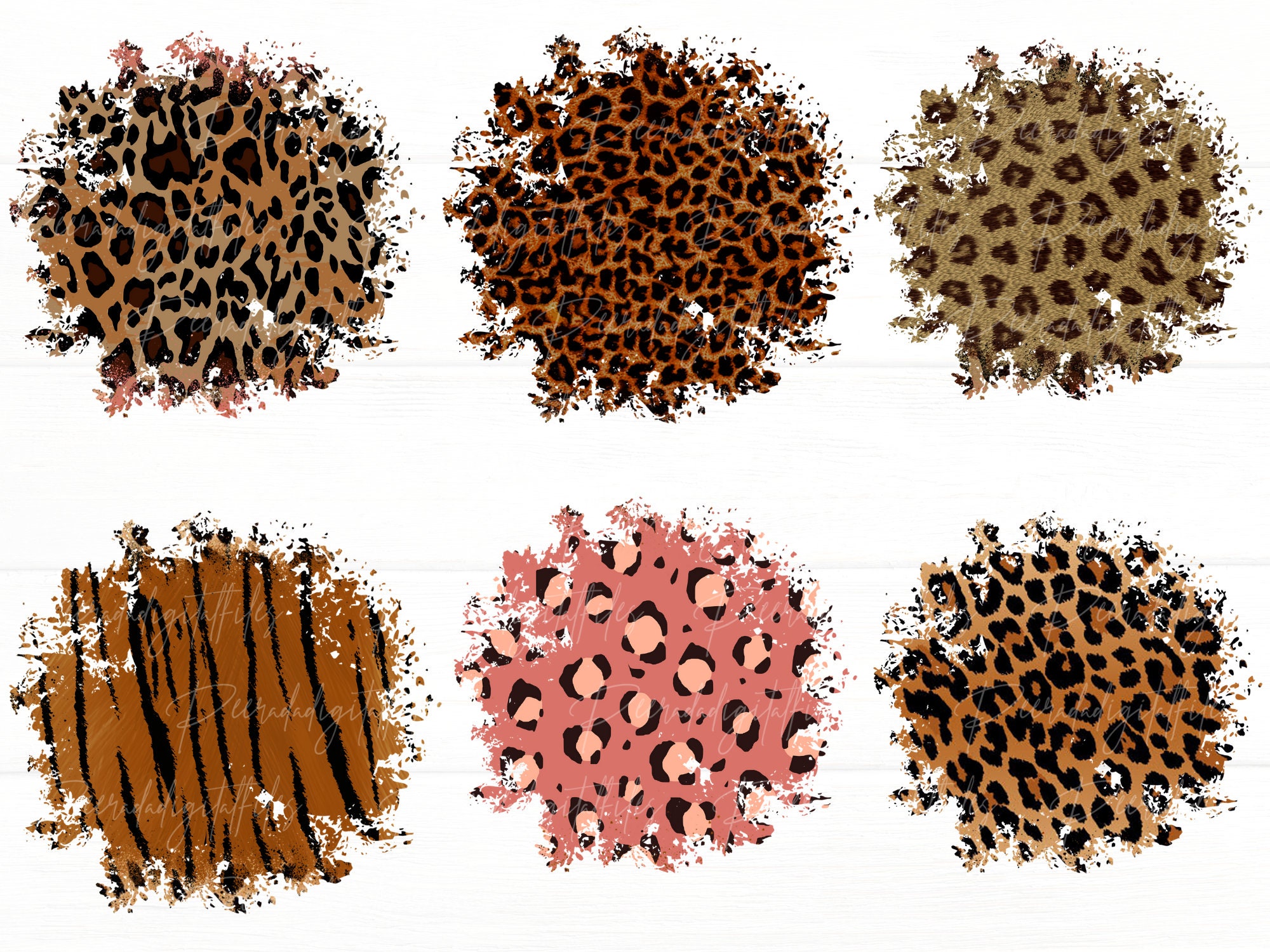 Distressed Leopard Background Png Background Splash Cheetah - Etsy