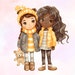 8 Watercolor Best Friend Clipart, Girl Best Friend PNG, Best Friend ...