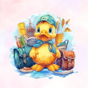 18 Back to School Animal Clipart Bundle , Adorable School Animals PNG ...