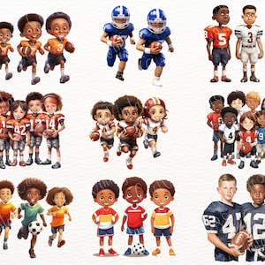 American Football Kids Clipart: PNG Bundle (digital Downloads) - Etsy