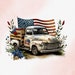 6 Trucker USA Flag Watercolor Clipart Png,trucks Boys Clipart American ...