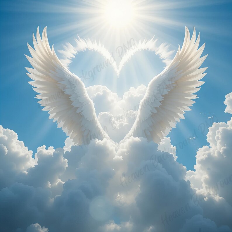 Angel Wings Memorial Background: Remembrance Digital Art (digital ...