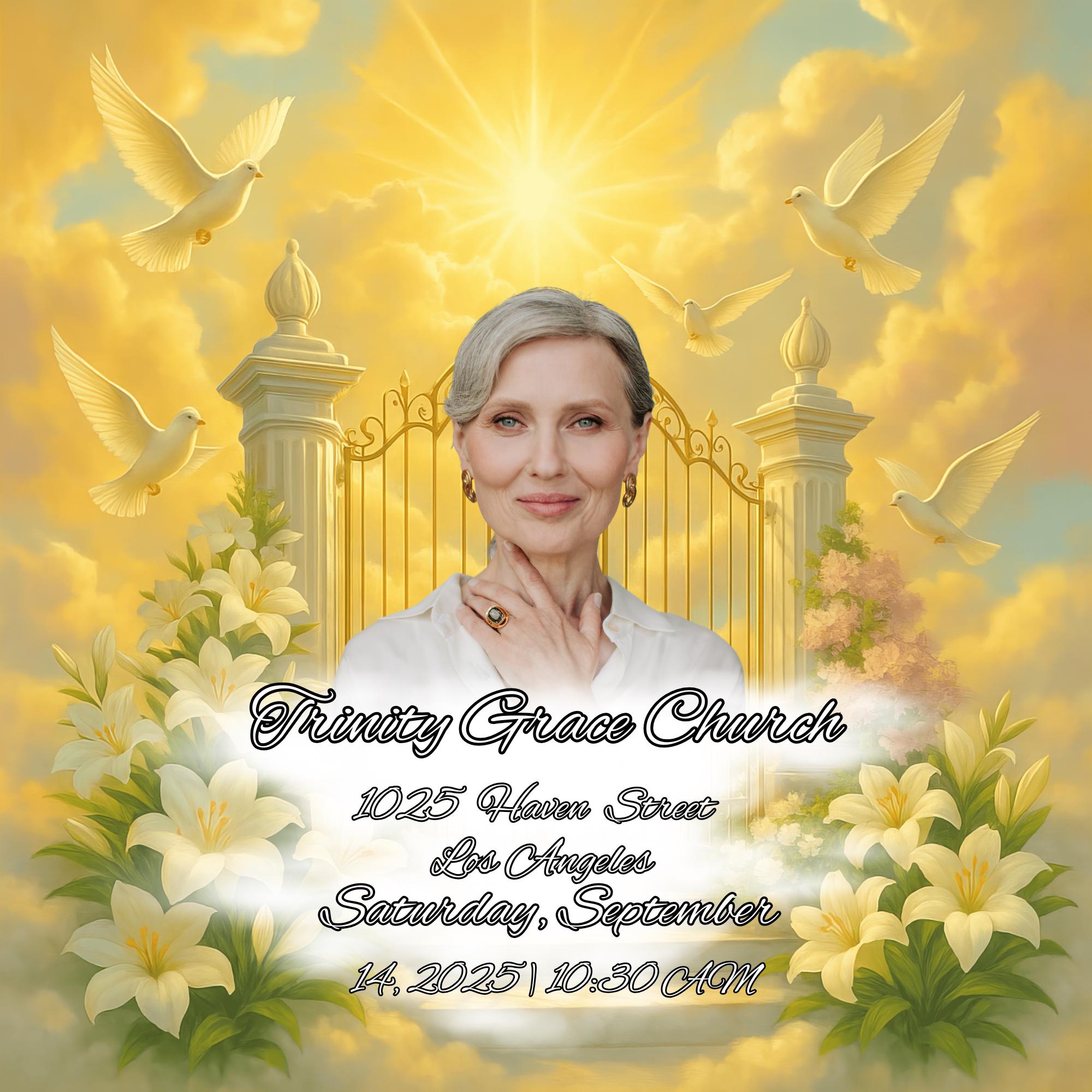 Golden Memorial Heaven Background PNG Digital Downloads. - Etsy